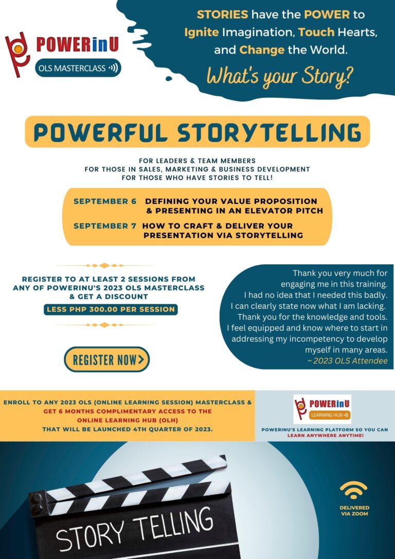 POWERFUL STORYTELLING: Defining your Value Proposition and Presenting ...