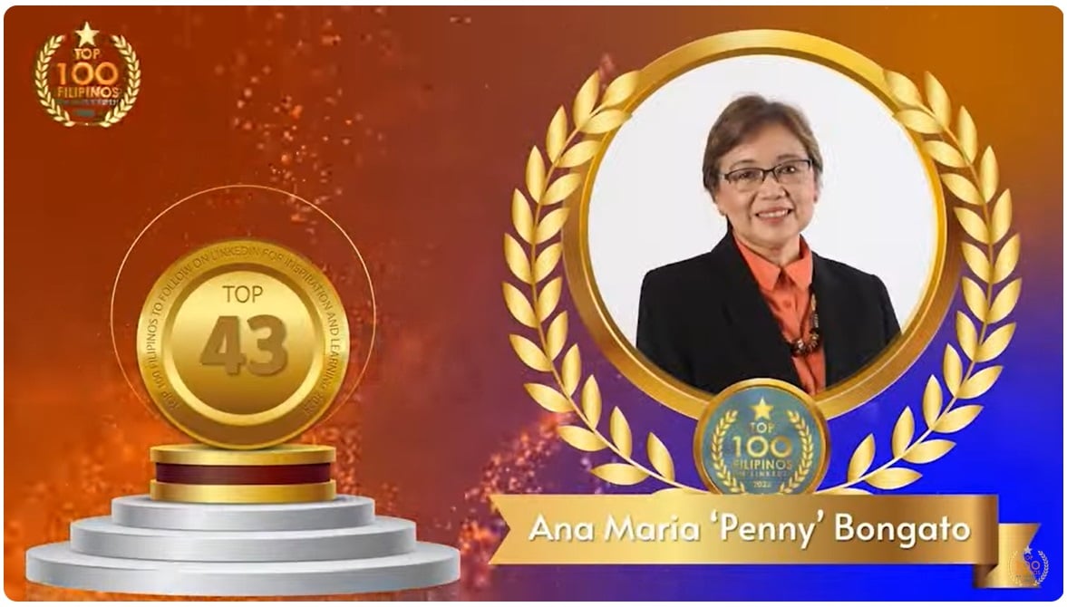 POWERinU Director Penny Bongato is recognized among the Top 100 Filipinos to Follow on LinkedIn ...