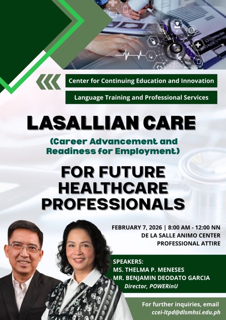 LASALLIAN CARE for Future Healthcare Professionals - POWERinU Training ...